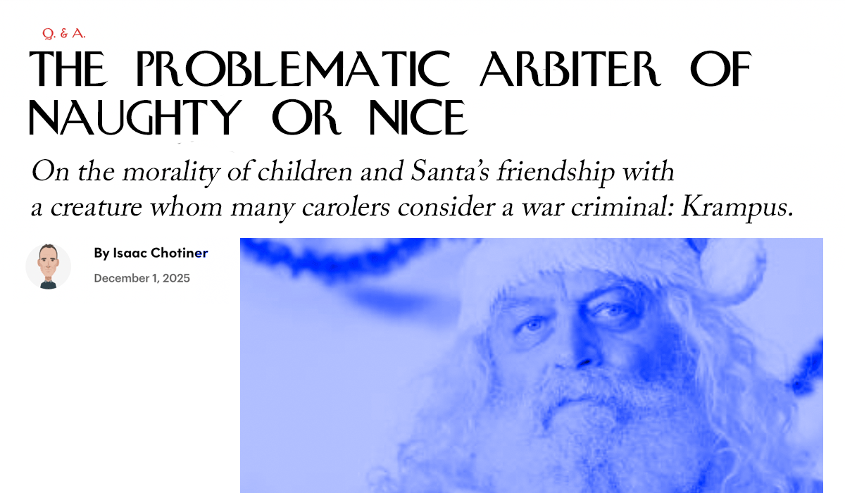 The New Yorker’s Isaac Chotiner Interviews Santa Claus - McSweeney’s ...